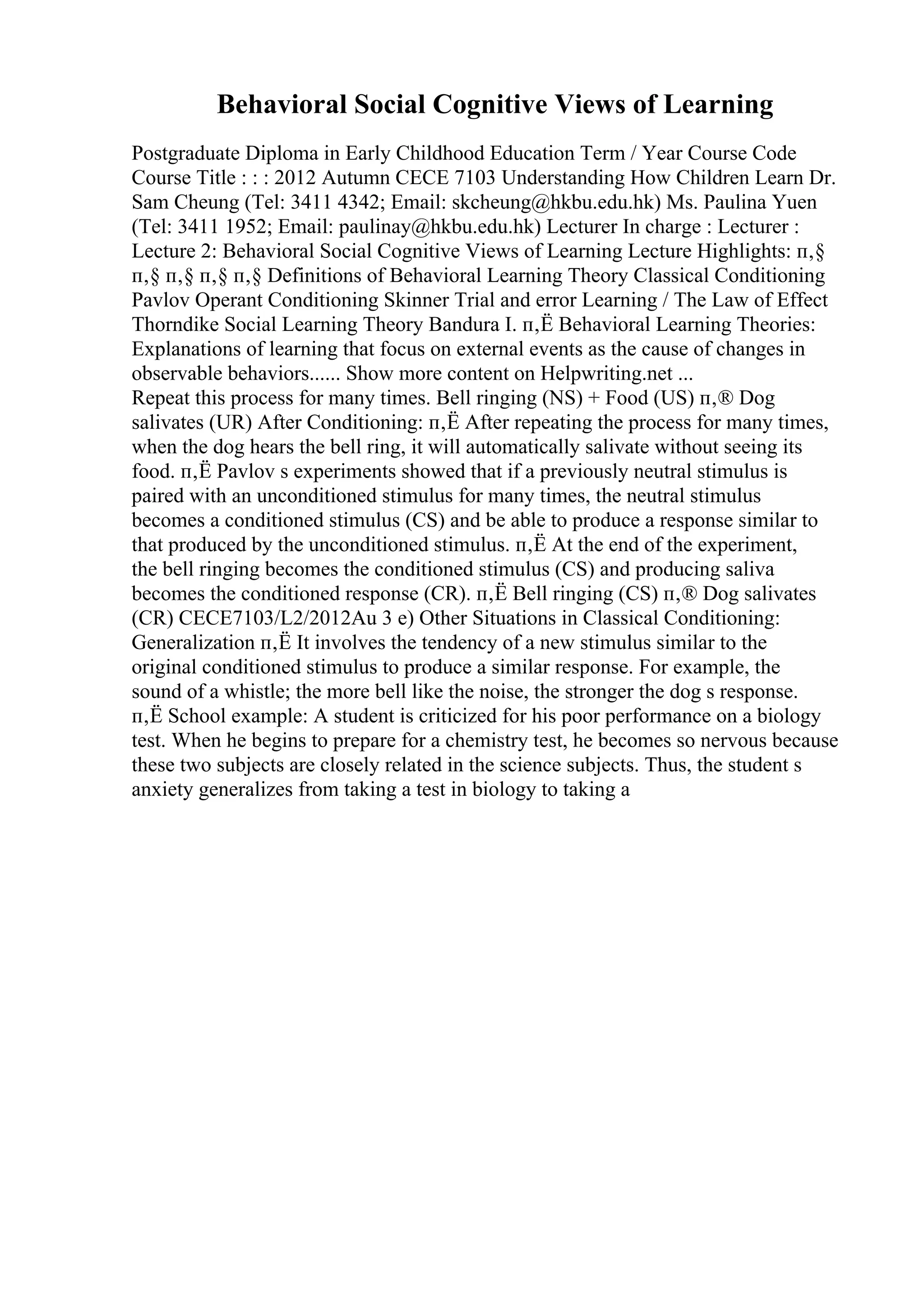 General Statement Examples For Essays | PDF