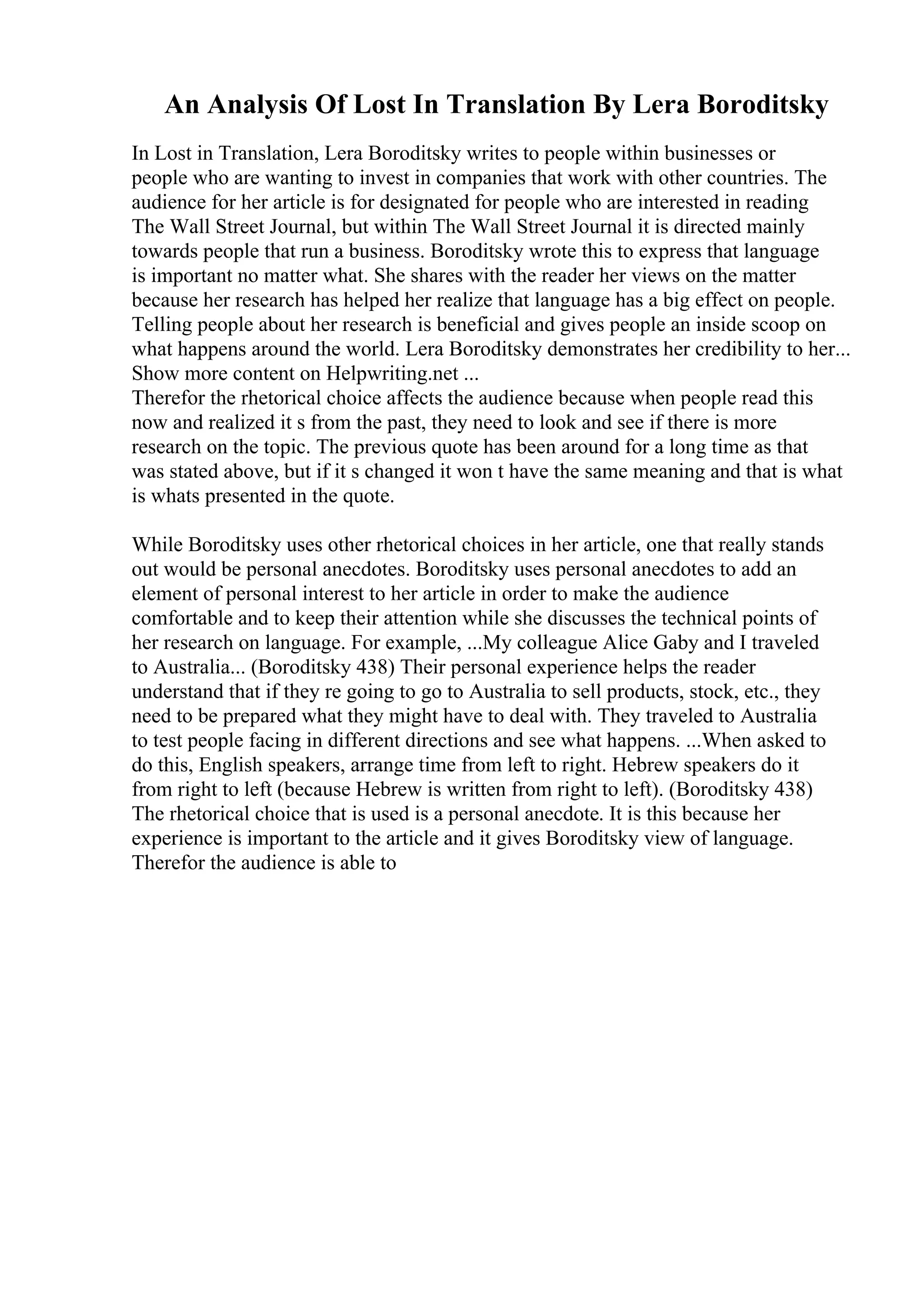 General Statement Examples For Essays | PDF