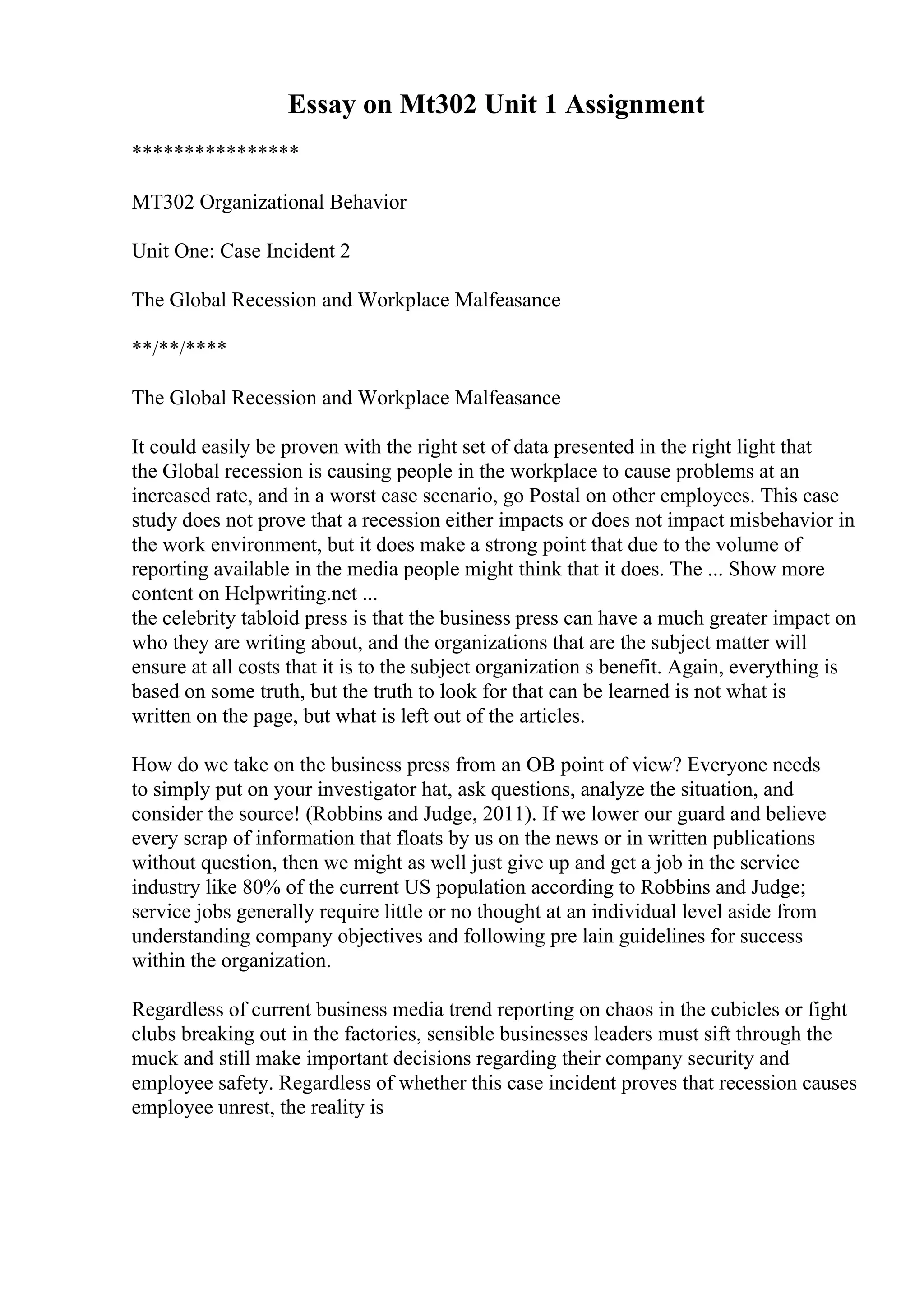 General Statement Examples For Essays | PDF