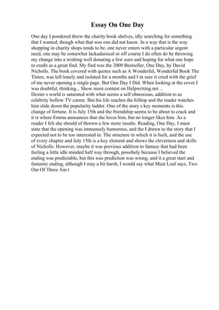 General Statement Examples For Essays | PDF