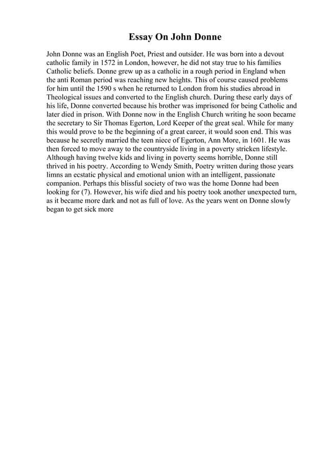 General Statement Examples For Essays | PDF