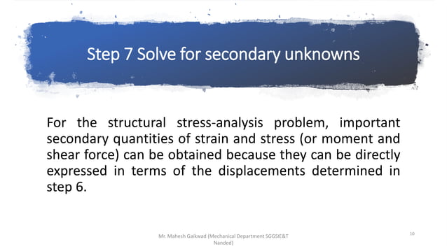 General steps of the finite element method | PPTX
