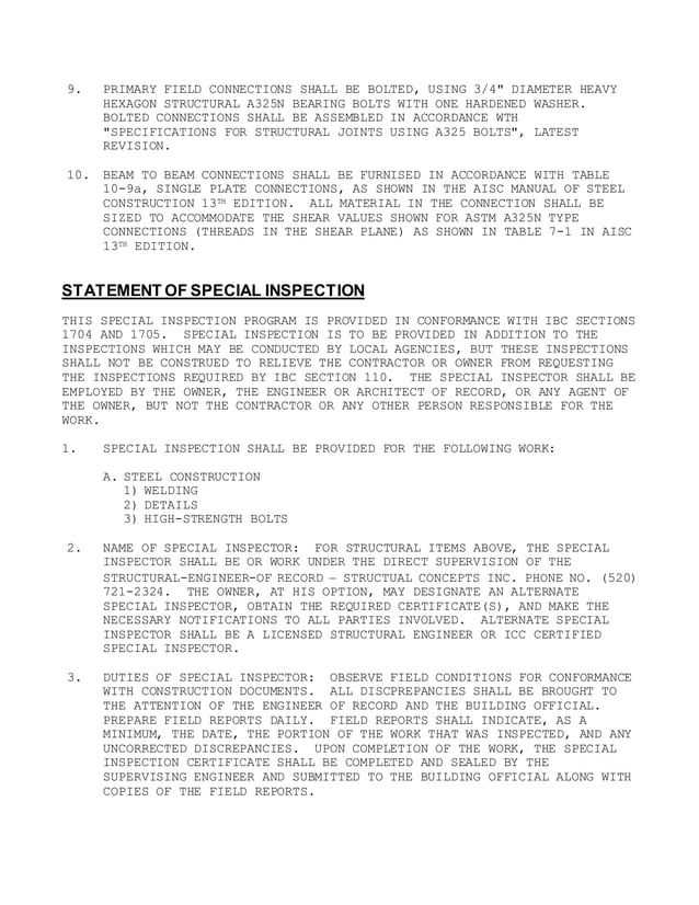 General structural notes | DOCX | Civil Engineering Industry | Industries