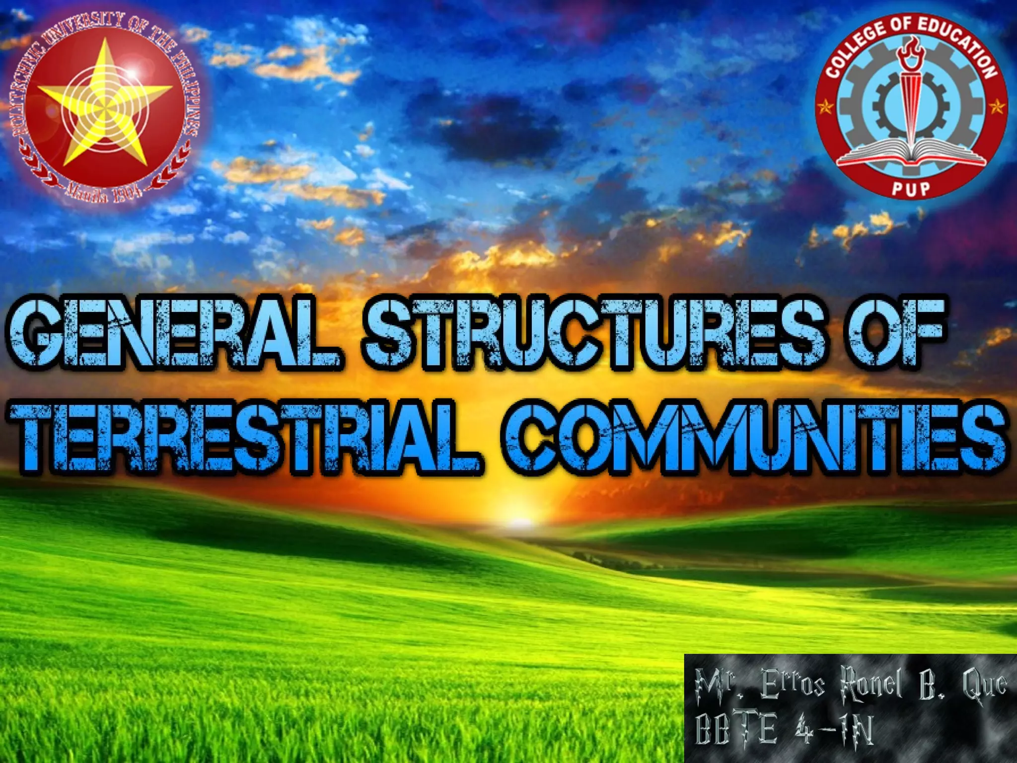 General structures of terrestrial communities | PPT