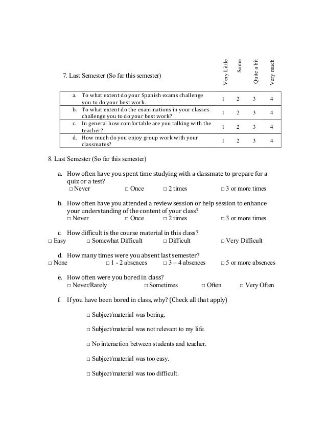 General student engagement survey