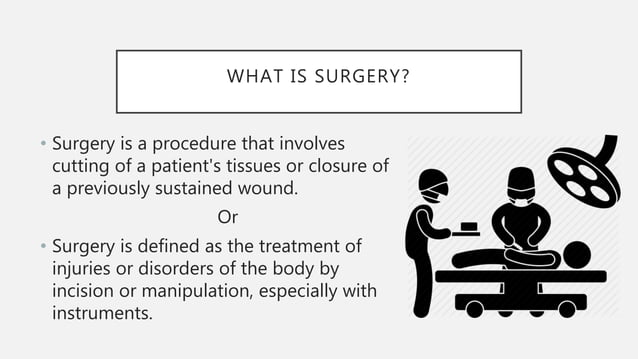 Surgical operations and Interventions. Pre and Post-operative ...