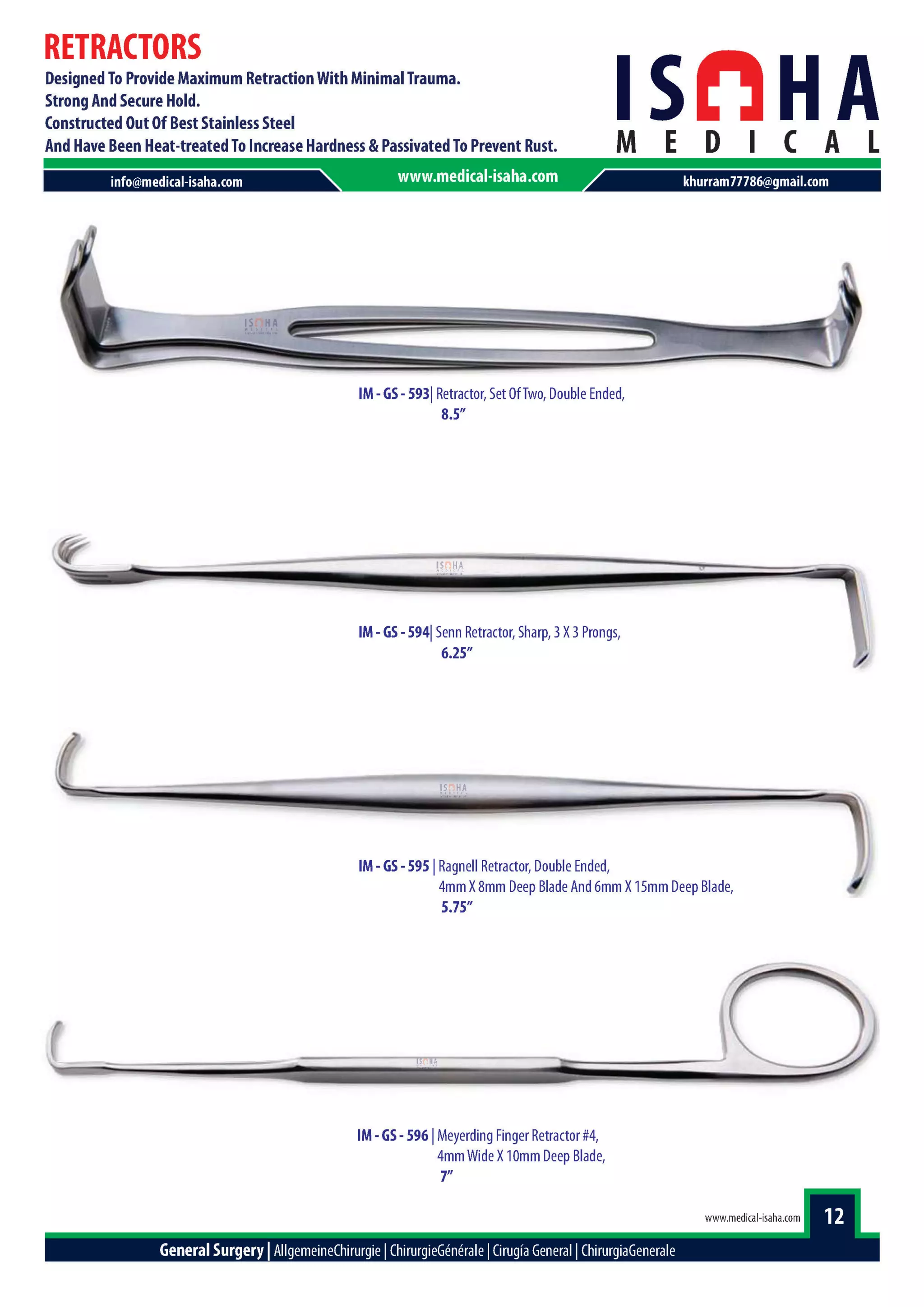 Surgical Instruments Catalog pdf - www.medical-isaha.com