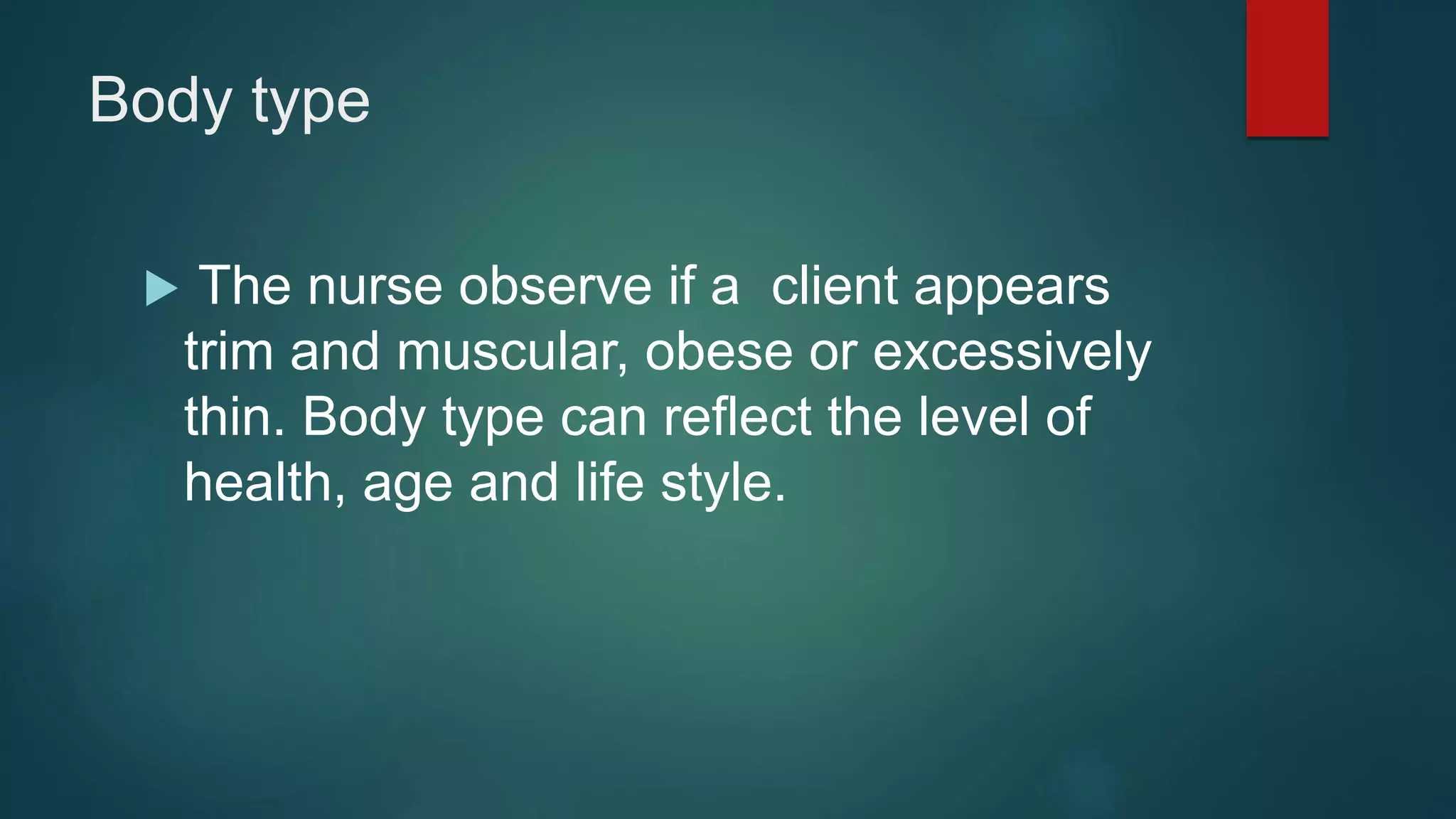 General survey for health assessment fundamental of nursing | PPTX