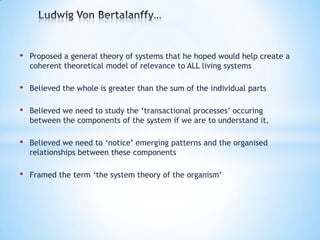 General systems theory - a brief introduction | PPTX