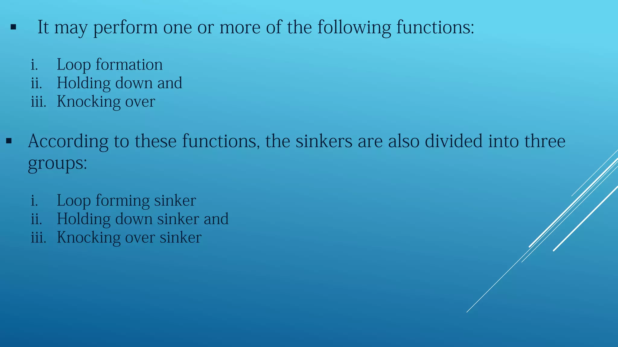 General terms and principles of knitting technology(loop, sinker and ...