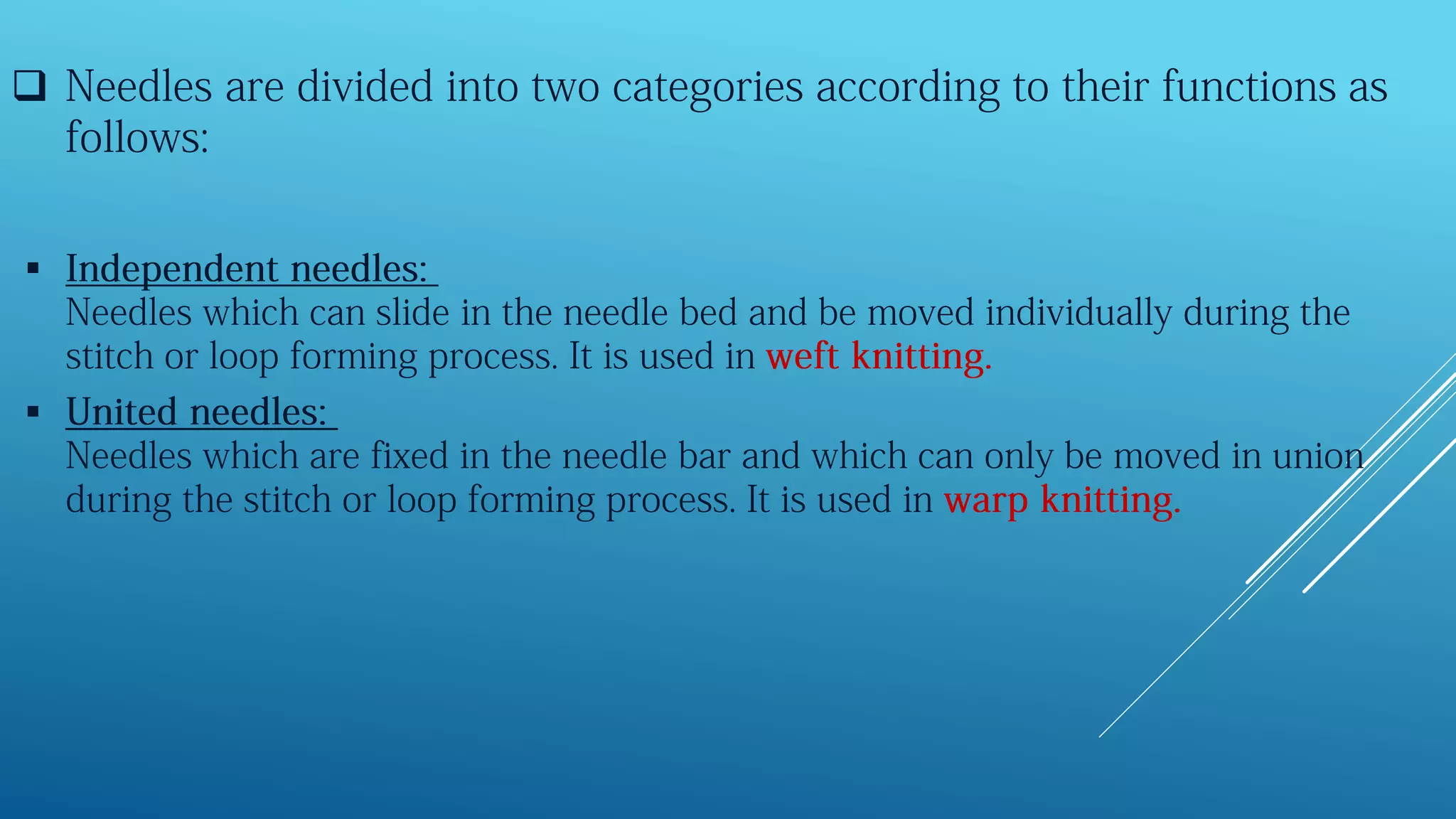General terms and principles of knitting technology(loop, sinker and ...