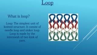 General terms and principles of knitting technology(loop, sinker and ...