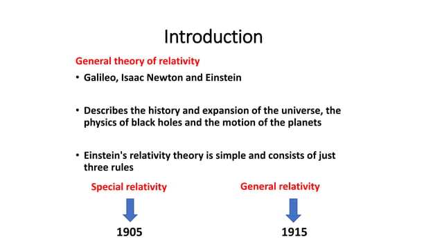 General theory of relativity | PPTX | Physics | Science