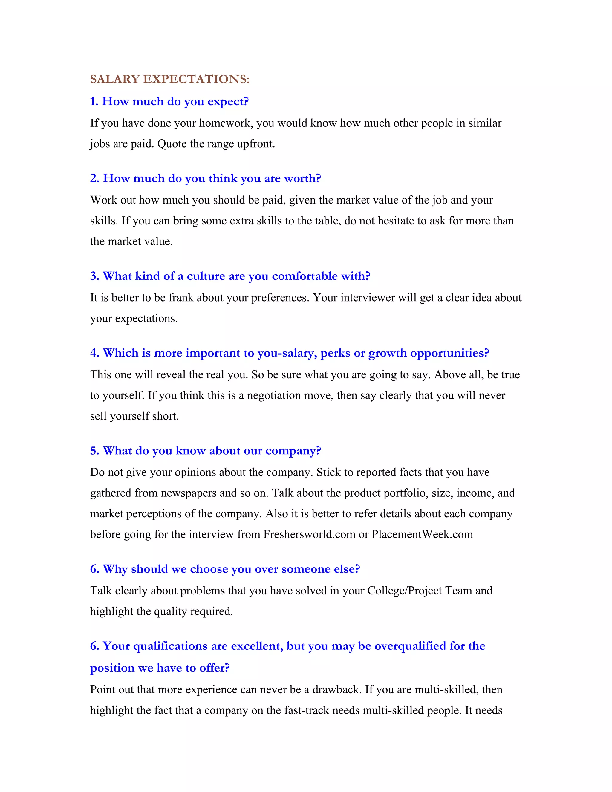 General Tips To Overcome An Interview | PDF