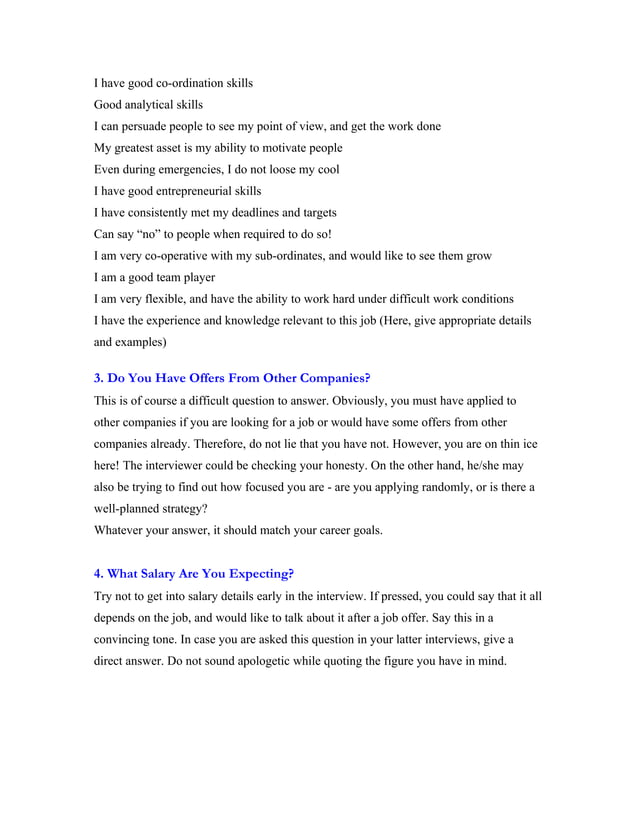 General Tips To Overcome An Interview | PDF