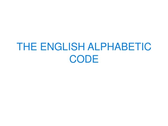 English Alphabetic code