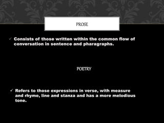 General types of literature | PPTX