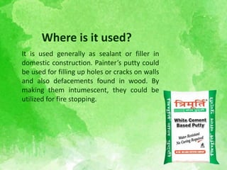 General uses of wall putty | PPTX