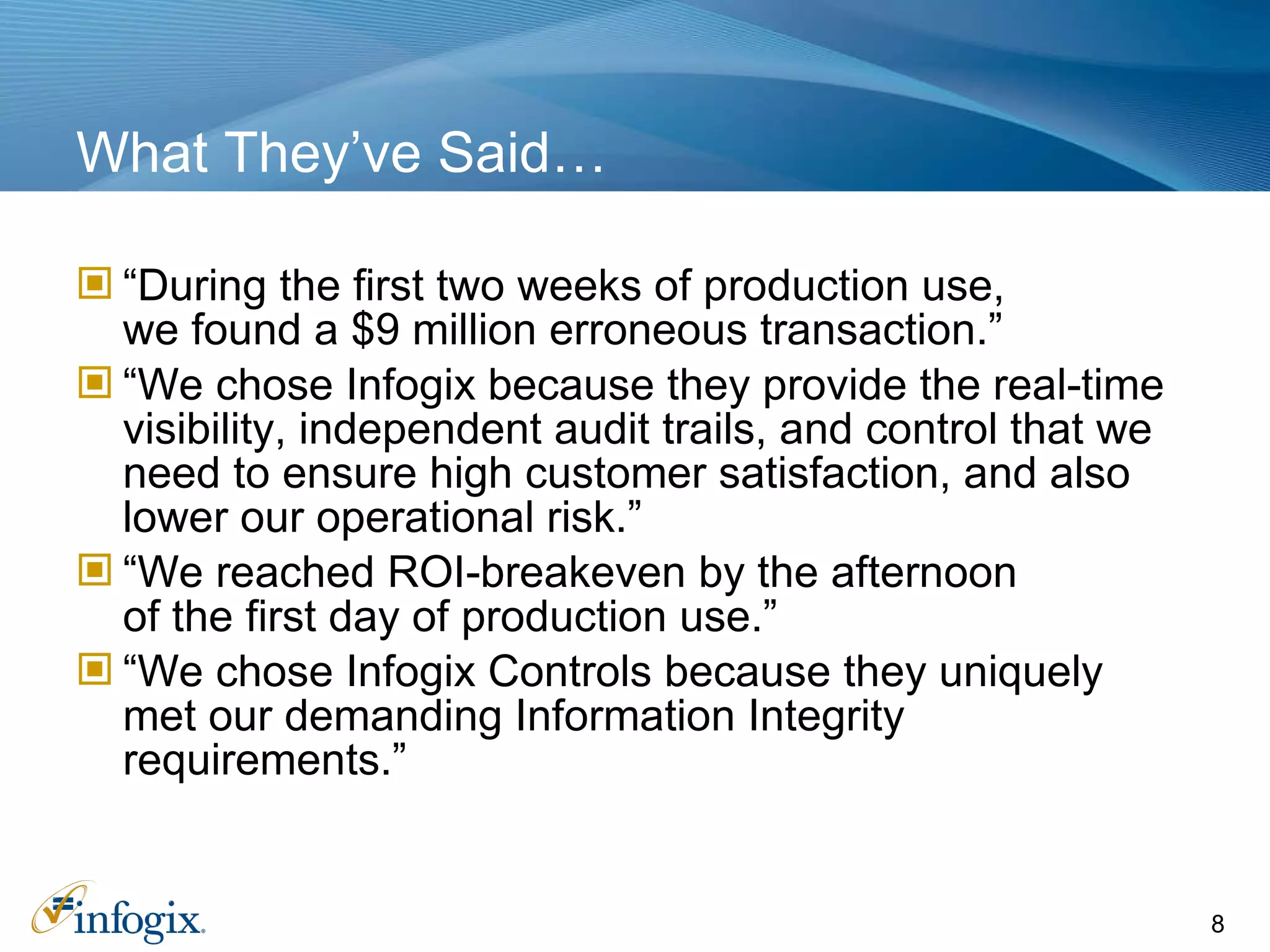 Infogix Automated Information Controls | PPT