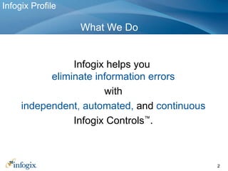 Infogix Automated Information Controls | PPT