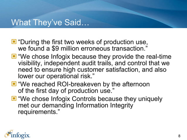 Infogix Automated Information Controls | PPT