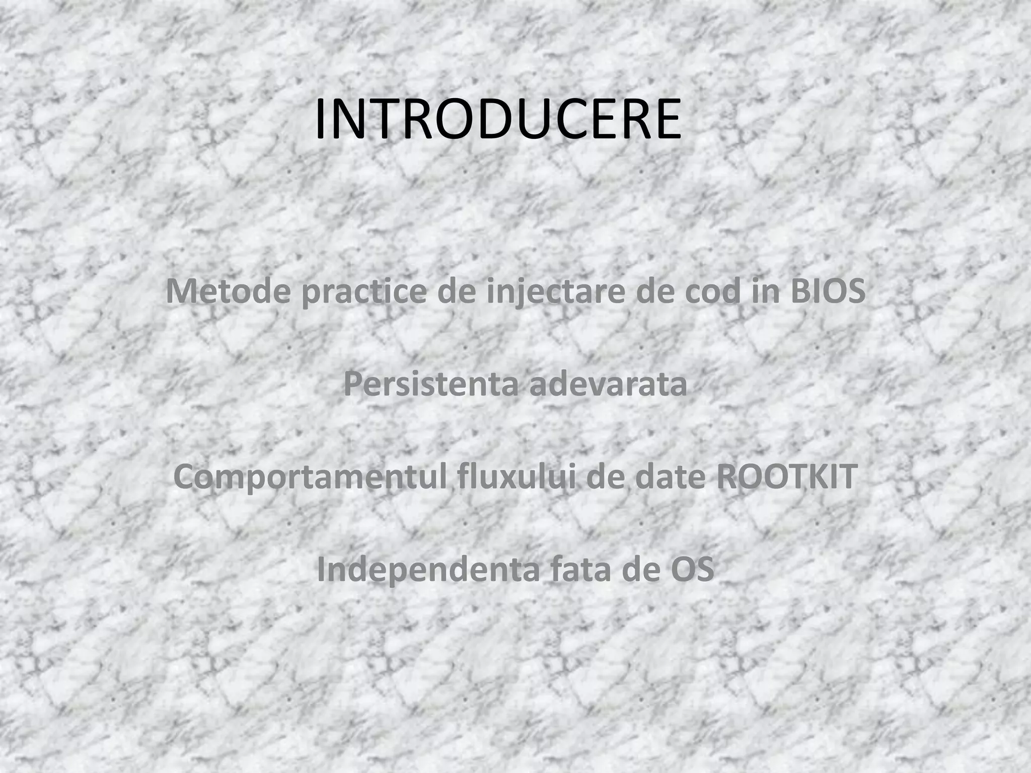 Generarea de erori persistente in BIOS | PPTX