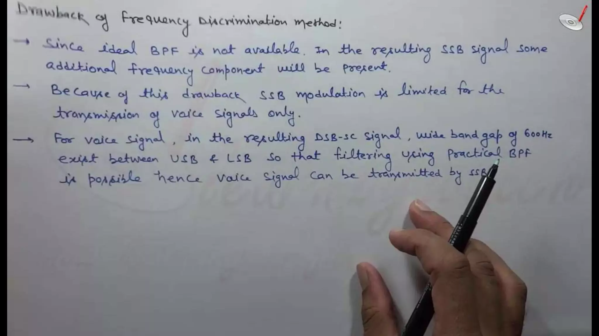 Generarion of ssb frequency discrimination method | PPTX
