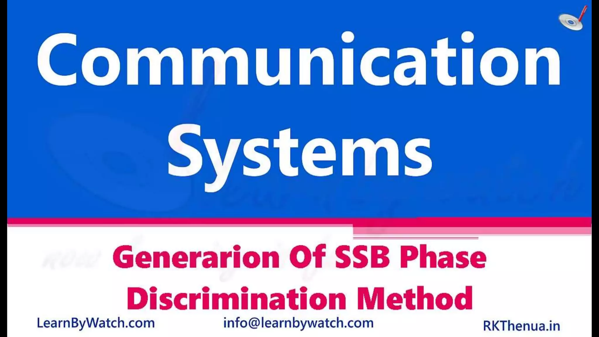 Generarion of ssb phase discrimination method | PPTX