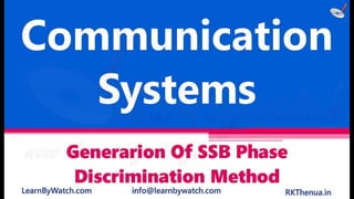Generarion of ssb phase discrimination method | PPTX