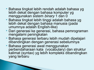 Generasi bhs pemrograman.ppt
