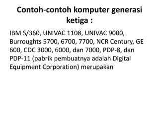 Generasi Komputer ke 3 | PPTX