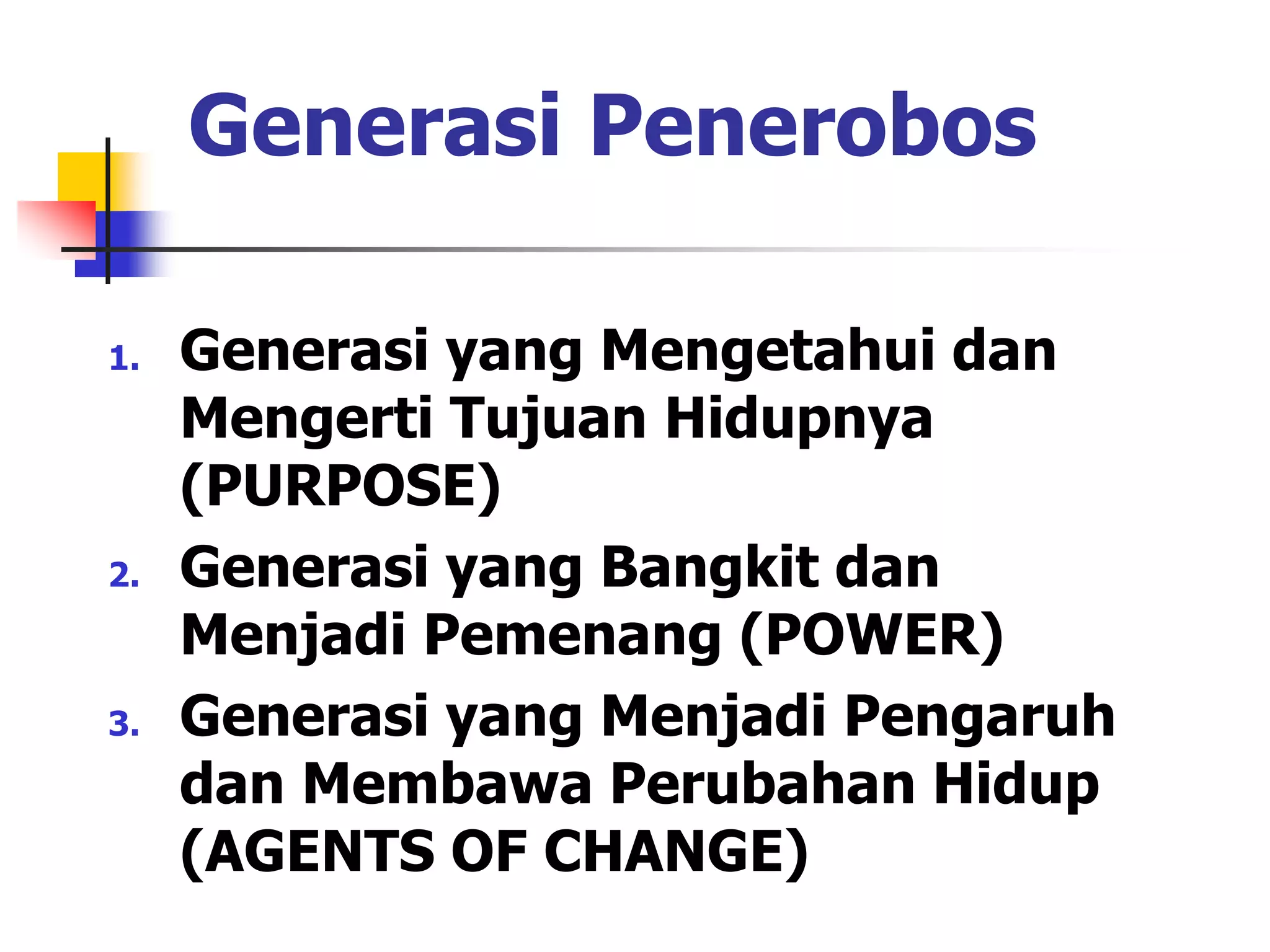 Generasi penerobos | PPTX