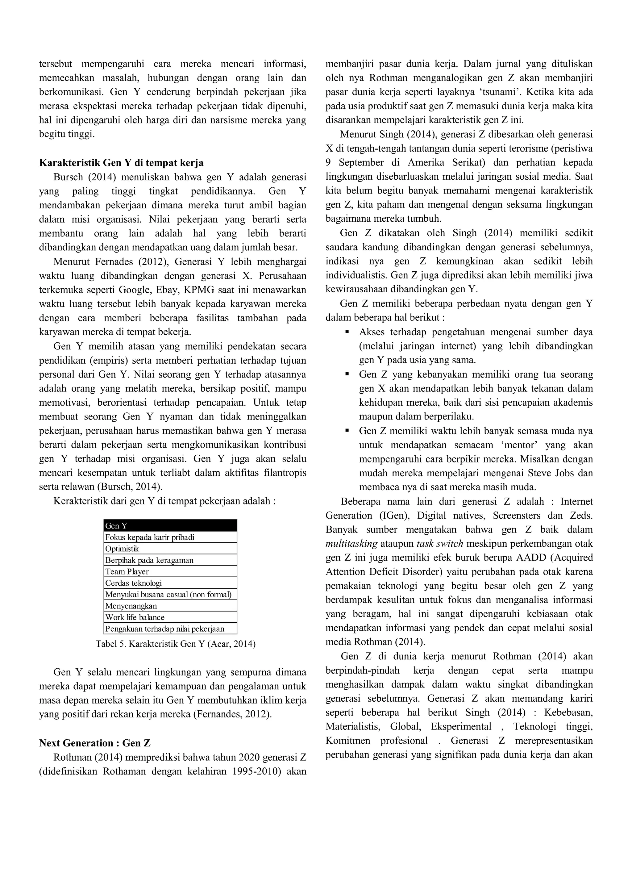 Generasi y, generasi z dan bonus demografi | PDF