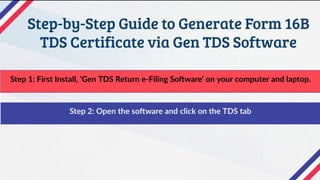 Generating a Form 16B Certificate with Gen TDS Software | PDF