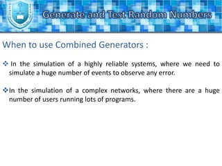 Generate and test random numbers | PPSX