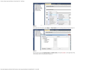 Generate a report using crystal reports in visual studio 2010 code project | PDF | Databases ...