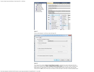 Generate a report using crystal reports in visual studio 2010 code project | PDF | Databases ...