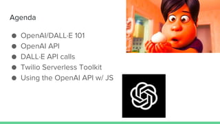 Generate Art with DALL·E 2 and Twilio MMS.pptx | Web Development | Internet