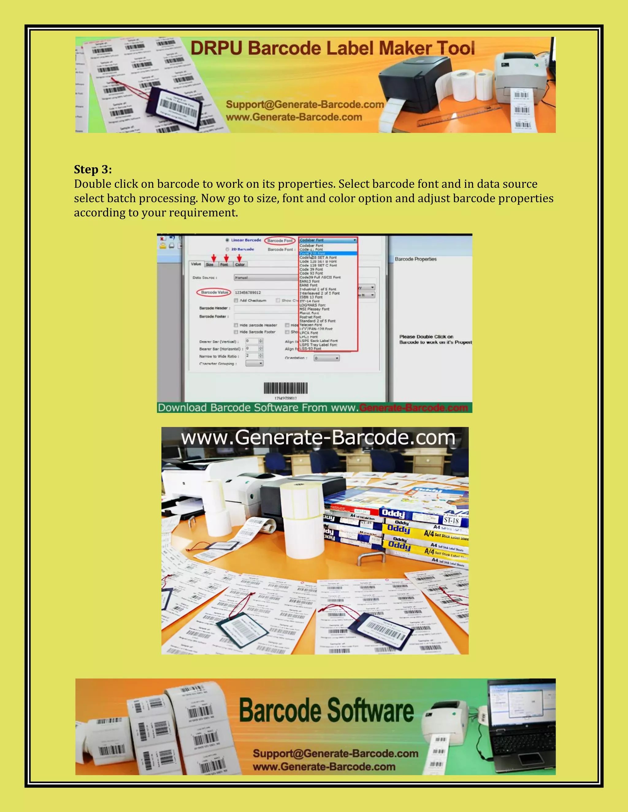 Generate Barcodes Label List Pdf Desktop Publishing Computer