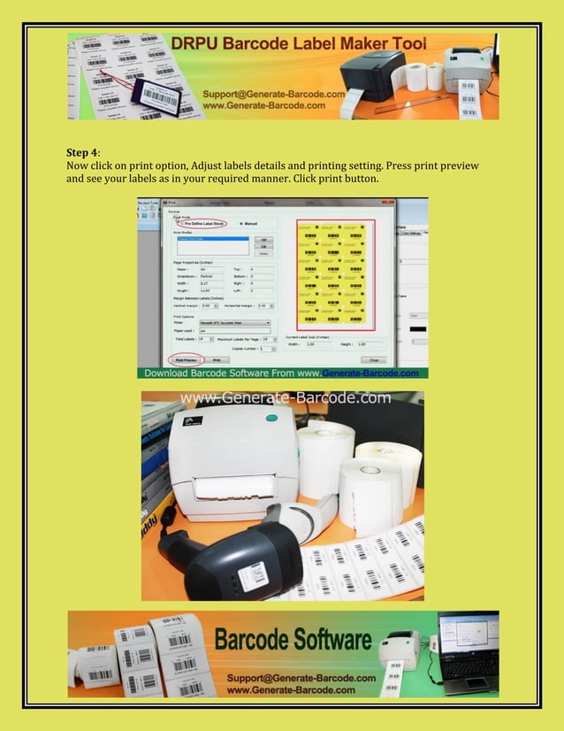Generate Barcodes Label List Pdf