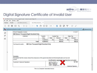 Generate Digitally Signed invoice Tally.ERP9