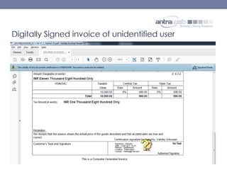Generate Digitally Signed invoice Tally.ERP9