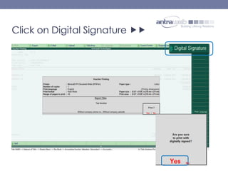 Generate Digitally Signed invoice Tally.ERP9