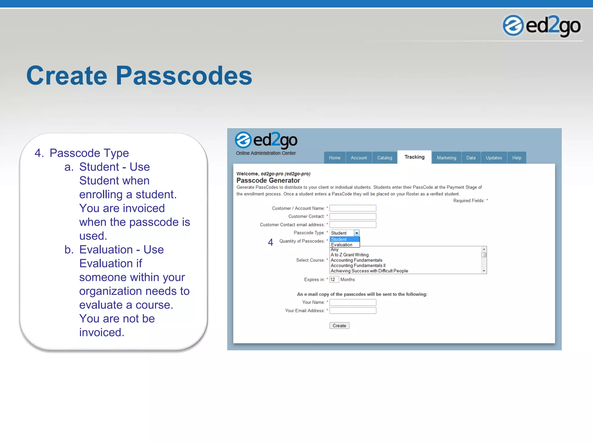 Generate passcodes | PPT