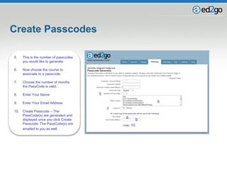 Generate passcodes | PPT