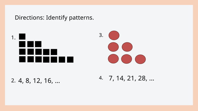 Generate Pattern_mathematic grade 10_week1 | PPTX | Science