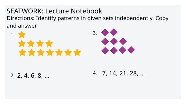 Generate Pattern_mathematic grade 10_week1 | PPTX | Science