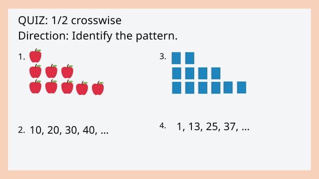 Generate Pattern_mathematic grade 10_week1 | PPTX | Science