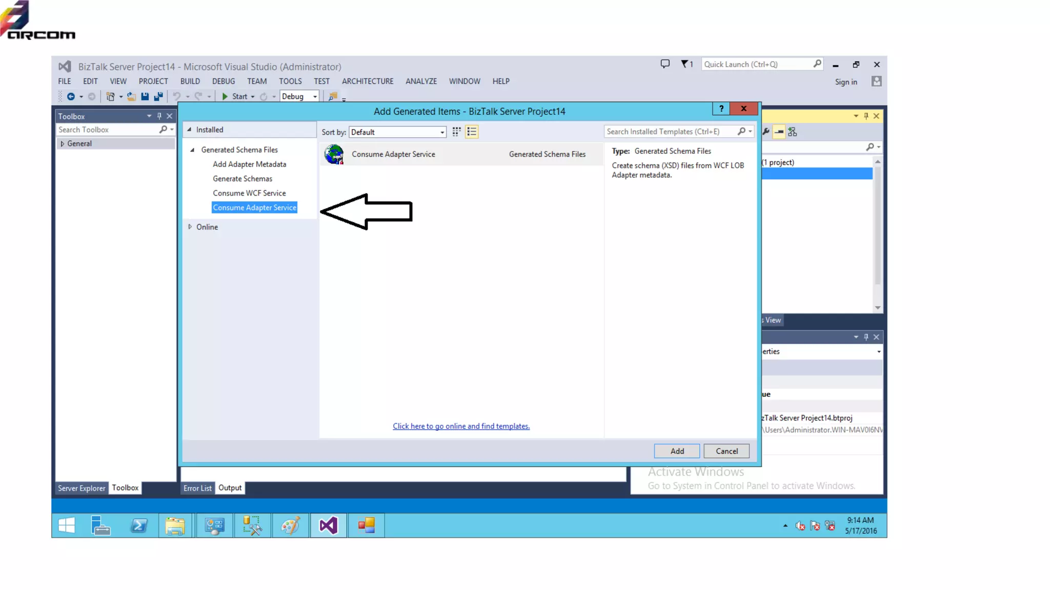 Generate Schema Using Wcf Sql Adapter Pptx Databases Computer Software And Applications
