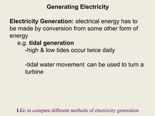 Generating electricity-lesson | PPT